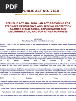 Ra 7610 | PDF | Child Abuse | Human Trafficking