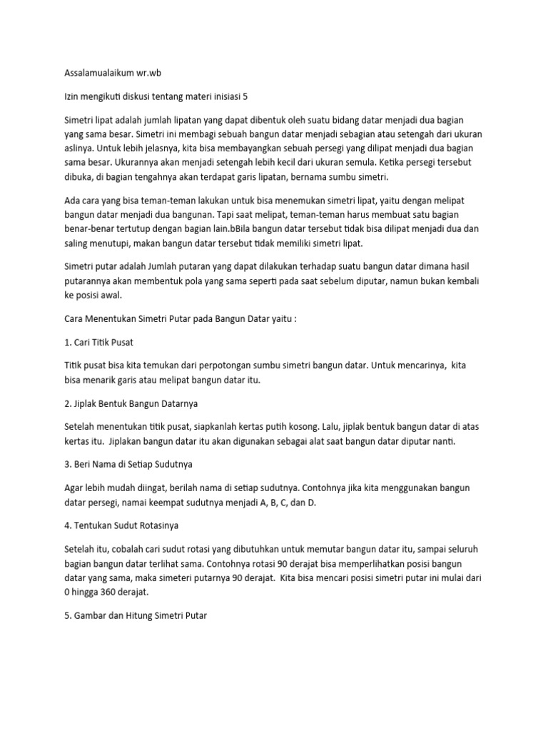 Simetri Lipat, Putar, Simetri Koordinat | PDF