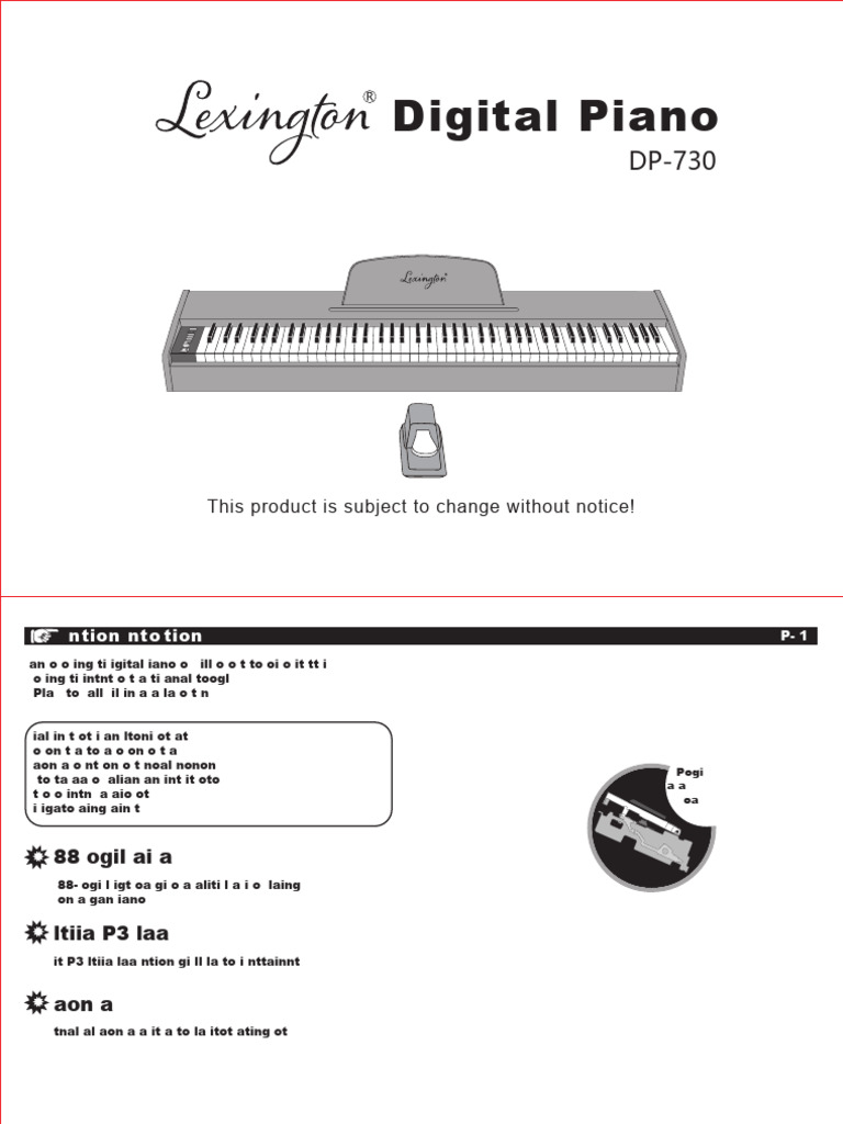Manual Piano Lexington DP730 | Download Free PDF | Ac Power Plugs And Sockets | Power Supply