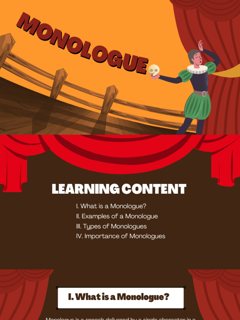 Understanding Monologues: Types & Examples | PDF | Monologue