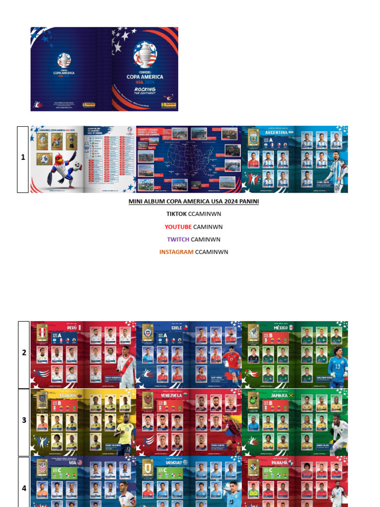 Mini Album Copa America Usa 2024 Panini | PDF