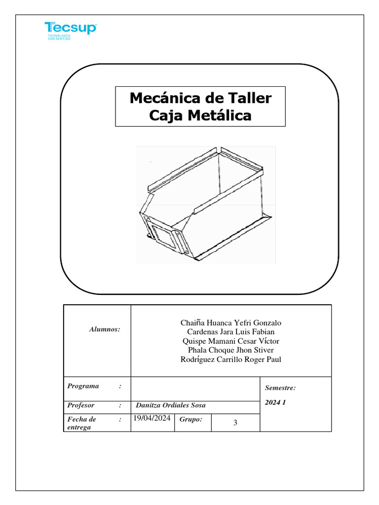 TALL 07 2024 1 (Caja Metalica Con Fichero) | PDF | Remache | Acero