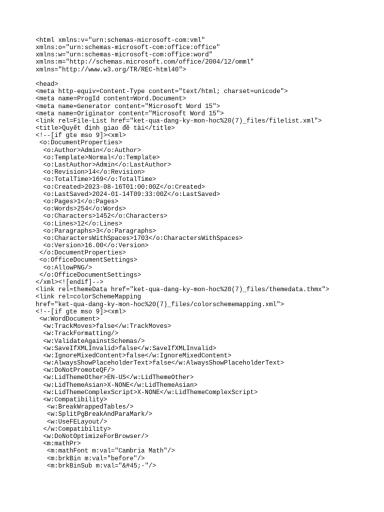 Ket Qua Dang Ky Mon Hoc | PDF | Vietnam | Vietnamese People