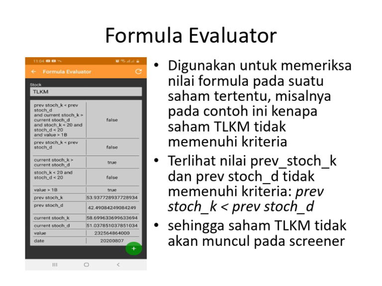 Evaluasi Saham TLKM dengan Formula | PDF