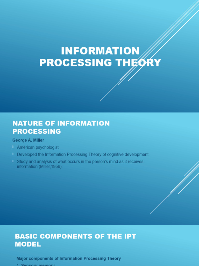 Understanding Information Processing Theory Pdf Recall Memory