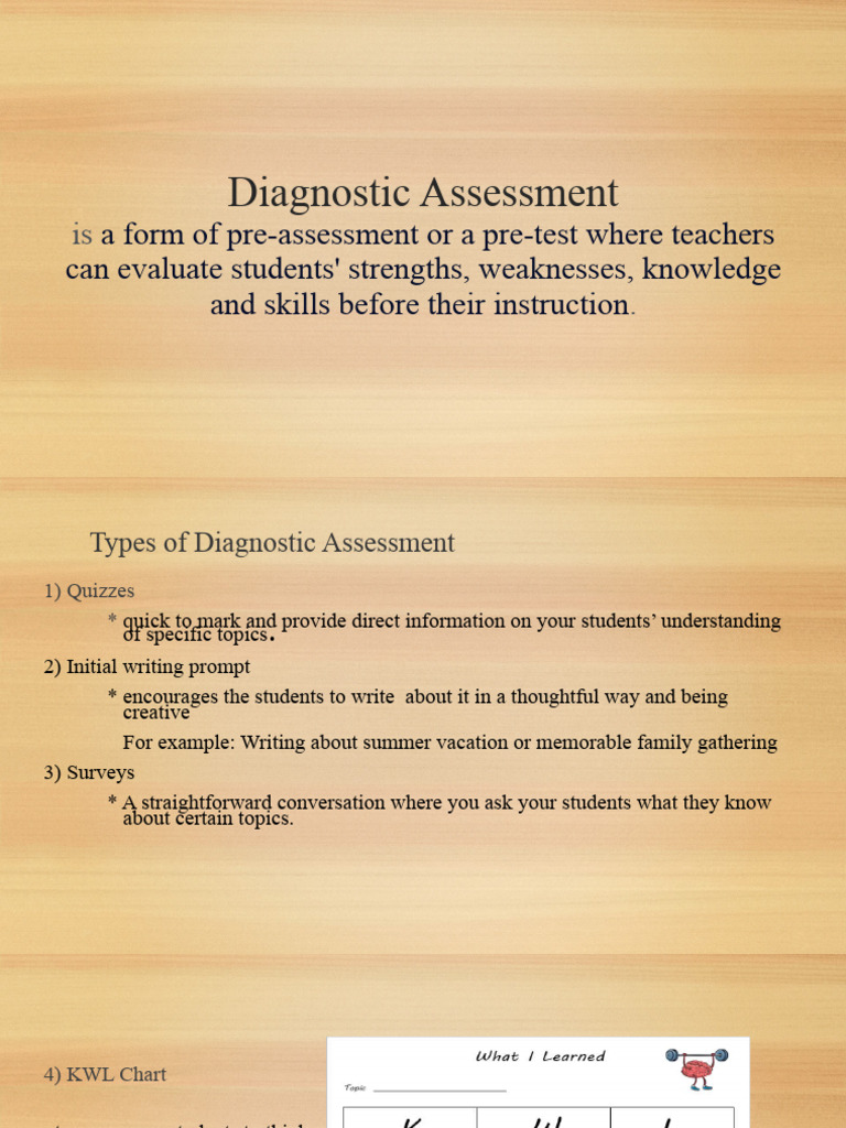 Diagnostic Assessment Report | PDF