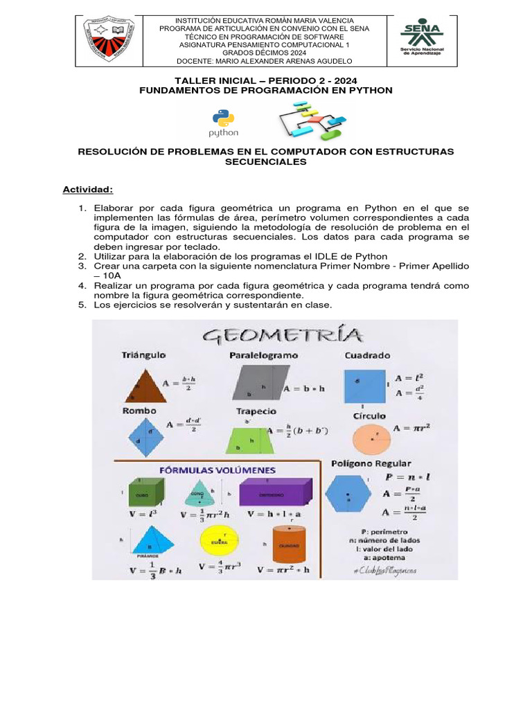 Taller Inicial Python - 10A | PDF
