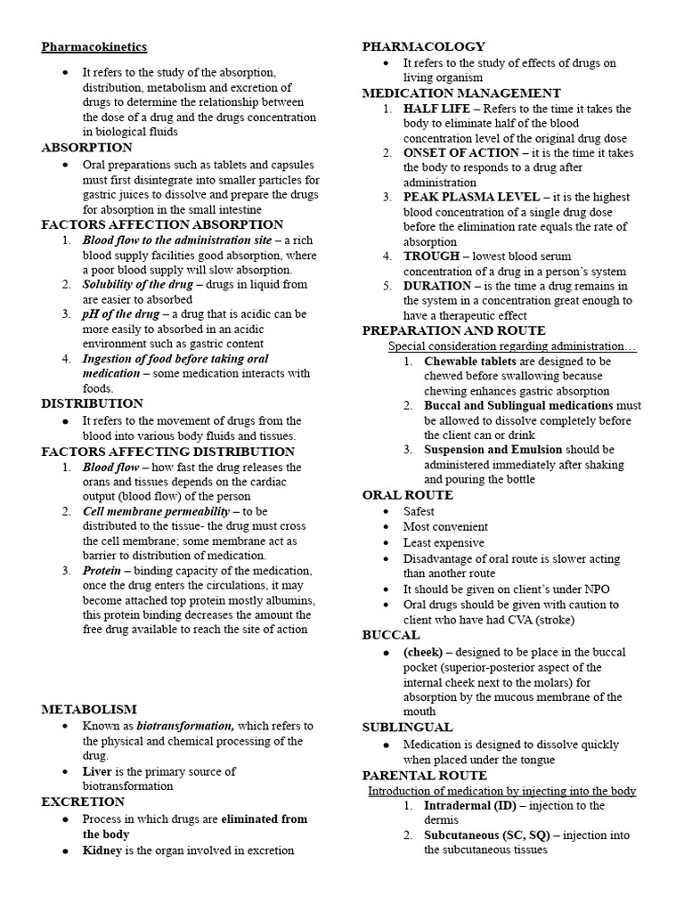 Pharmacokinetics | Download Free PDF | Intravenous Therapy | Injection ...