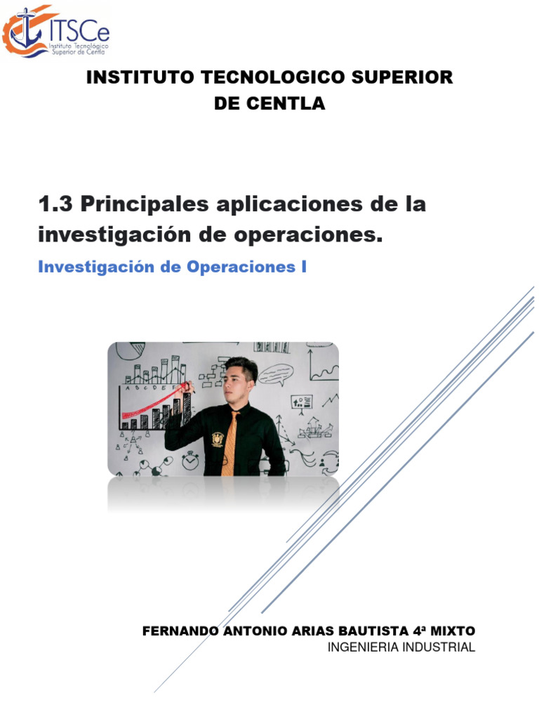 1.3 Principales Aplicaciones de La Investigacion de Operaciones | PDF | Optimización Matemática ...
