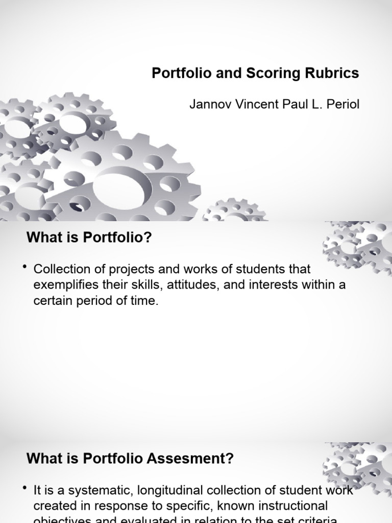 Scoring Rubrics for Portfolio Assessment | PDF | Educational Assessment ...