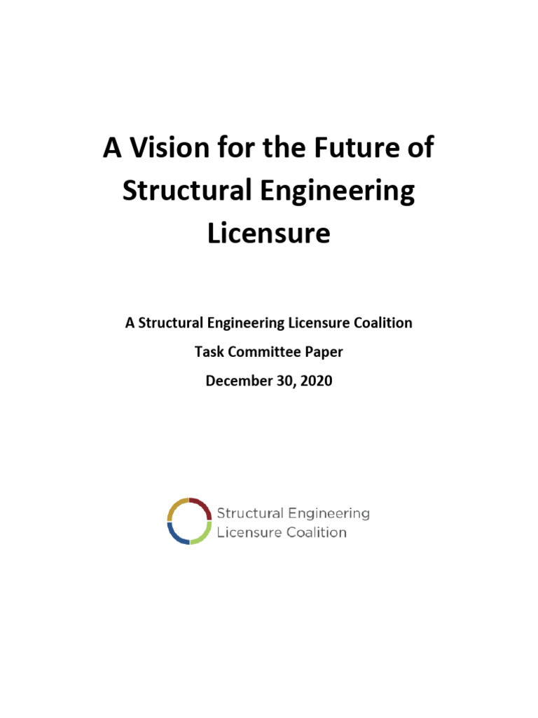 Selc A Vision For The Future of Structural Engineering Licensure | PDF ...