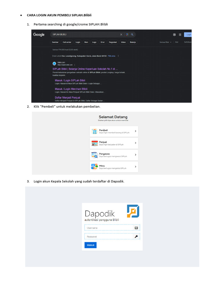 Cara Login Akun Pembeli Siplah | PDF | Hukum
