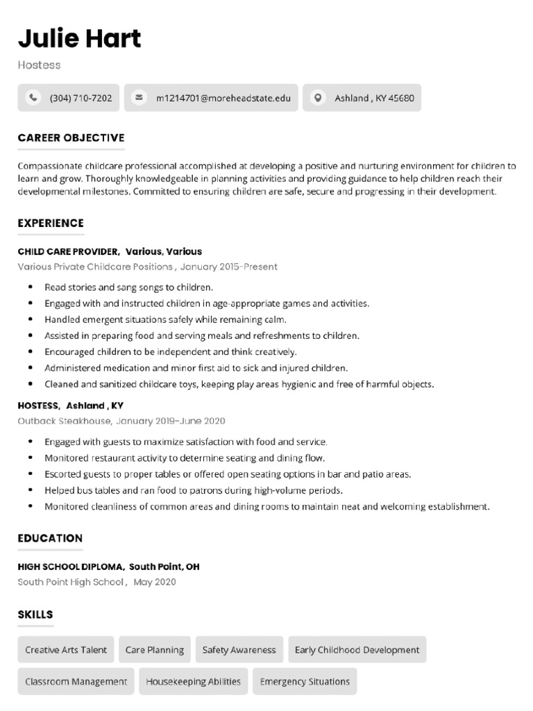 Resume 3 | PDF