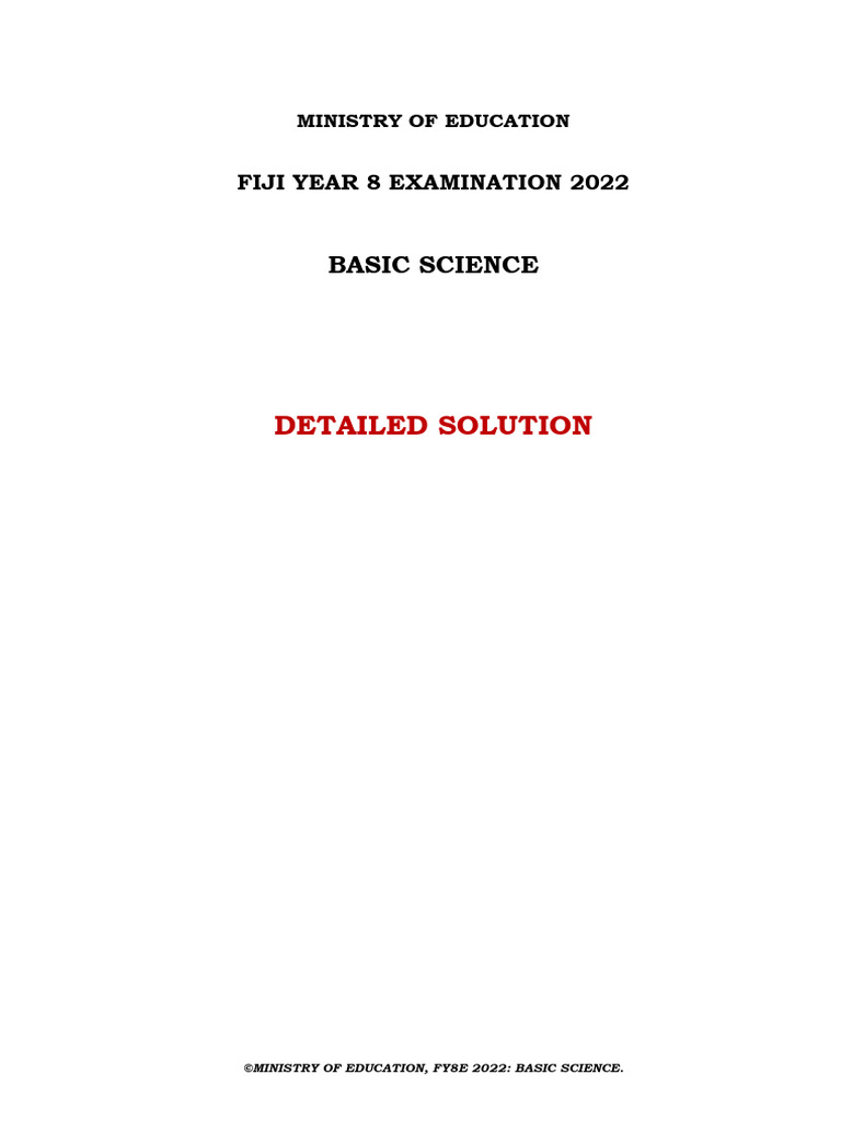 Year 8 Basic Science Exam Guide | PDF | Tide | Mixture