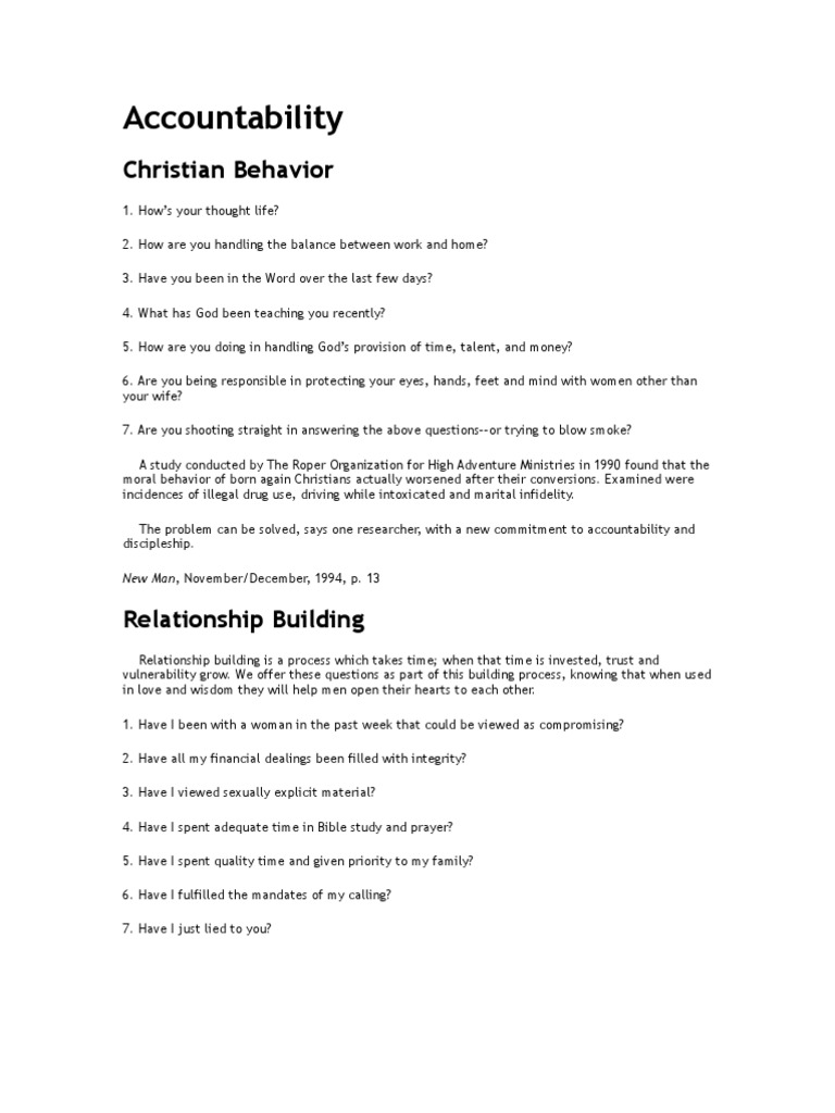 Accountability | PDF | Accountability | Disciple (Christianity)