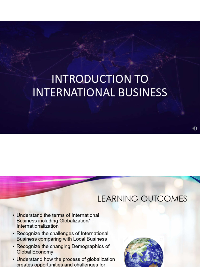 Slides Chapter 1 - Introduction | PDF | Globalization | Internationalization