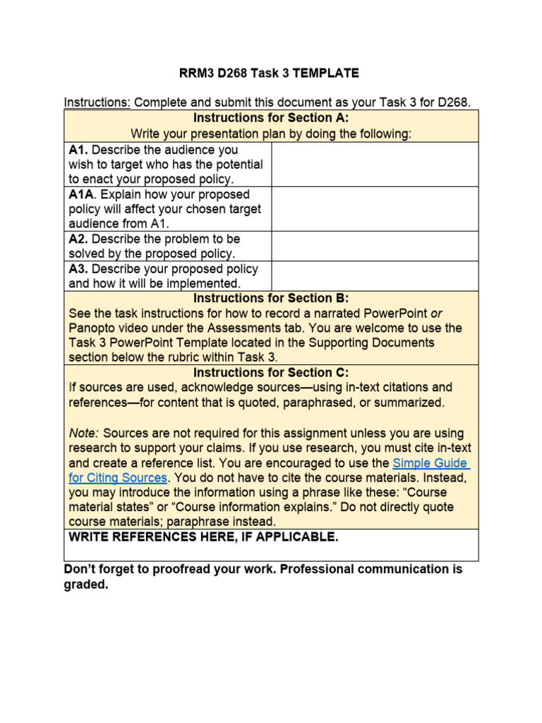 RRM3 D268 Task 3 TEMPLATE | PDF