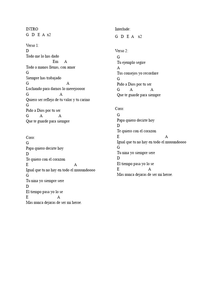 Papa, Quiero Decirte | PDF