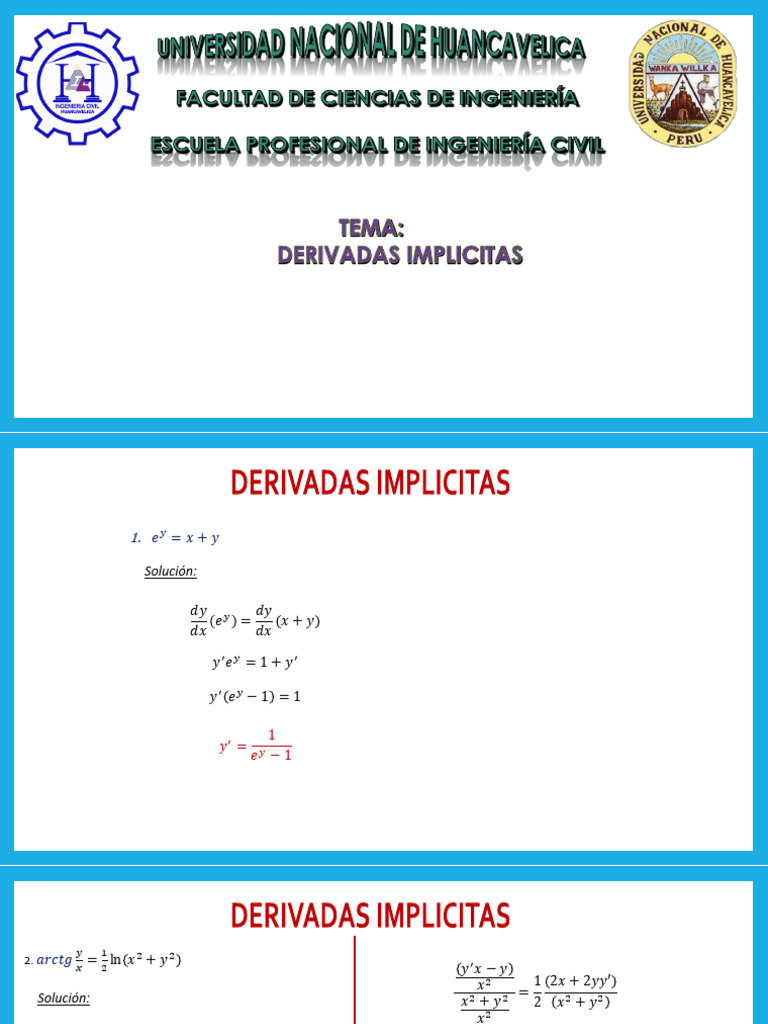 Derivadas Implicitas | PDF