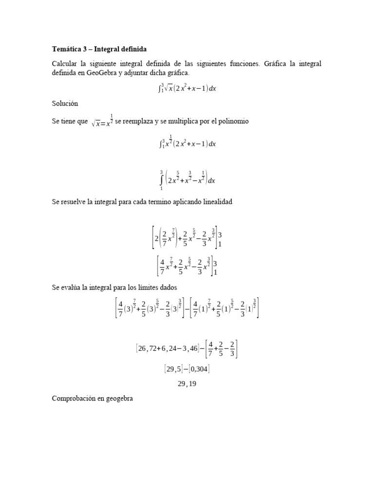 Ejercicio 3,4 y 5 | Descargar gratis PDF | Integral | Física Matemática