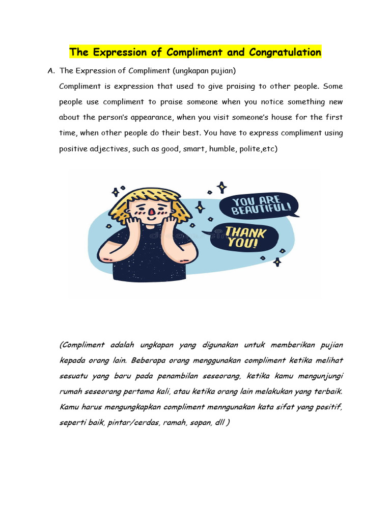 Compliment and Congratulation Expression | PDF