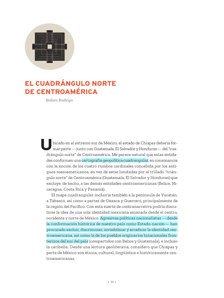 El Cuadrángulo Norte de Centroamérica - Balam Rodrigo | PDF | Náhuatl ...