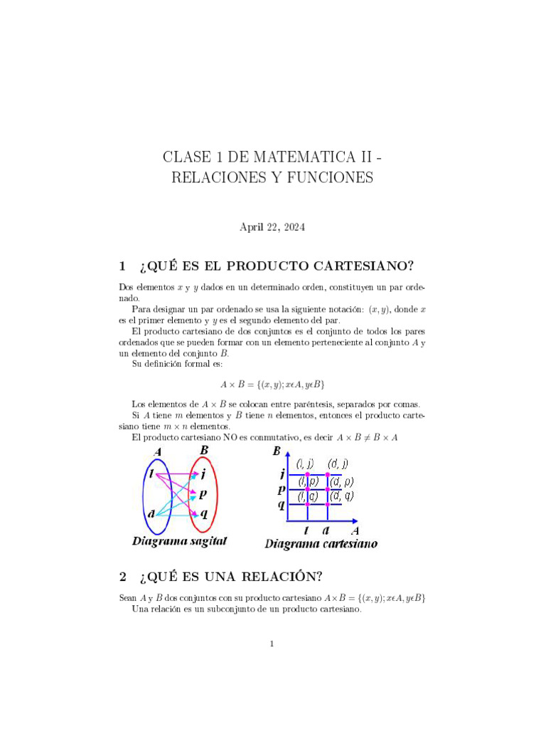 Clase 1 Matematica II | PDF