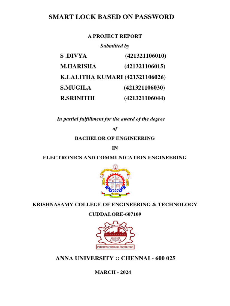 Embedded Mini Project | PDF | Access Control | Computer Security
