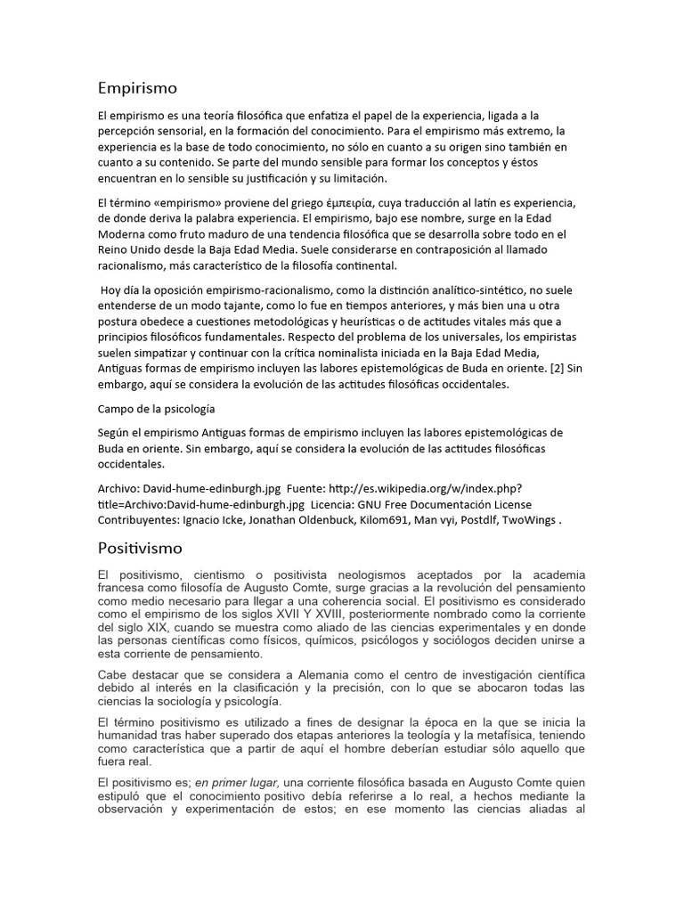 Historia y Sistemas | PDF | Empirismo | Positivismo