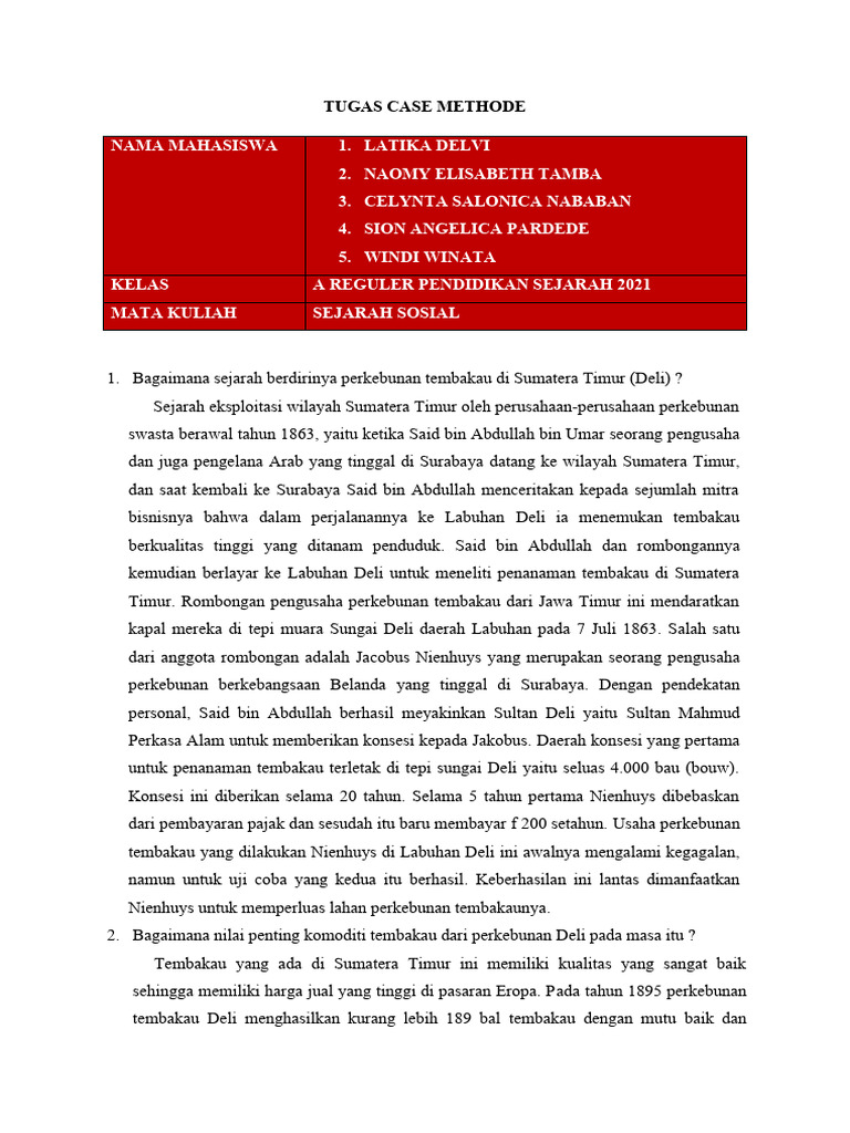Case Methode Sejarah Sosial | PDF