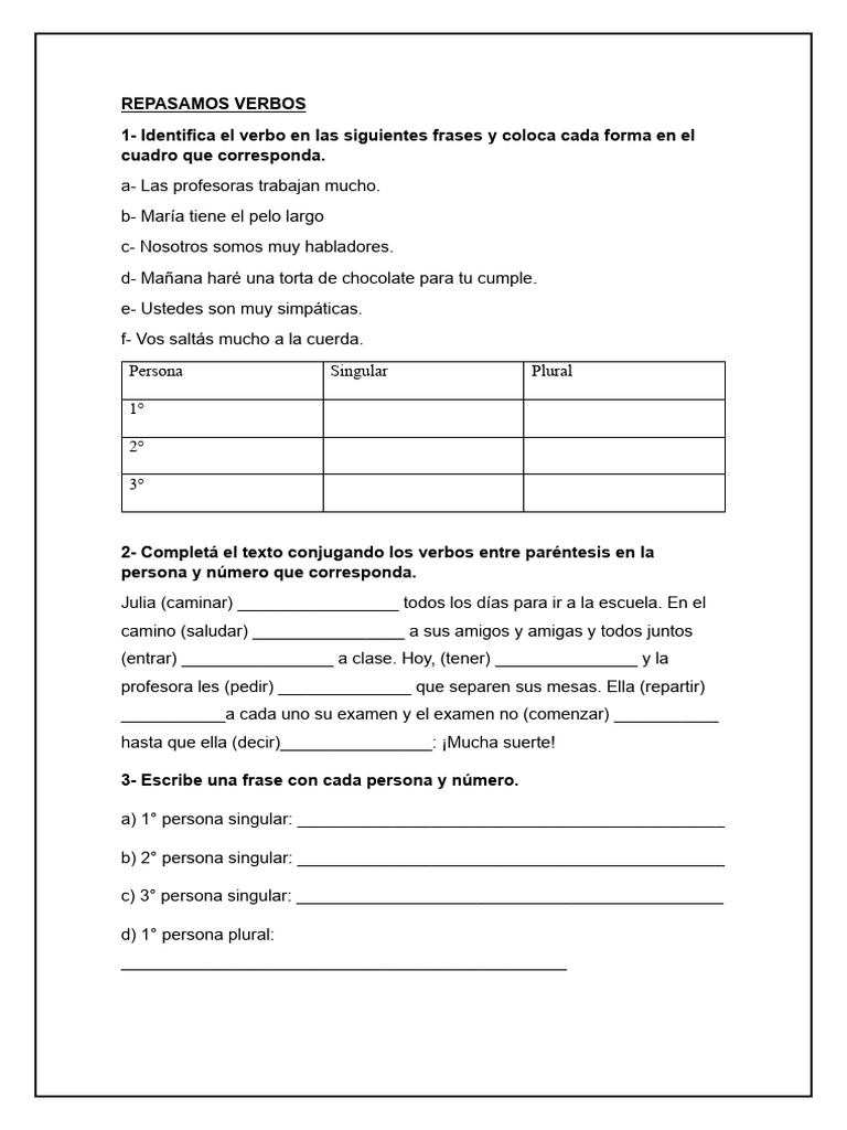 Repasamos Verbos | PDF