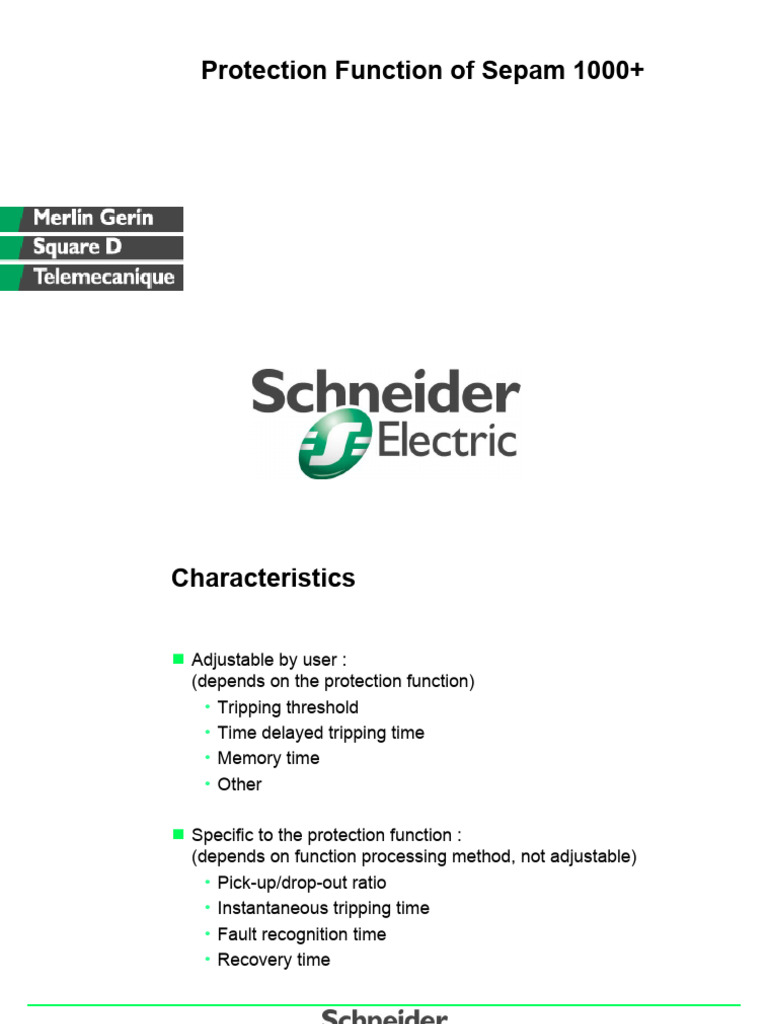 Protection Function SEPAM | PDF | Electronics | Electrical Engineering