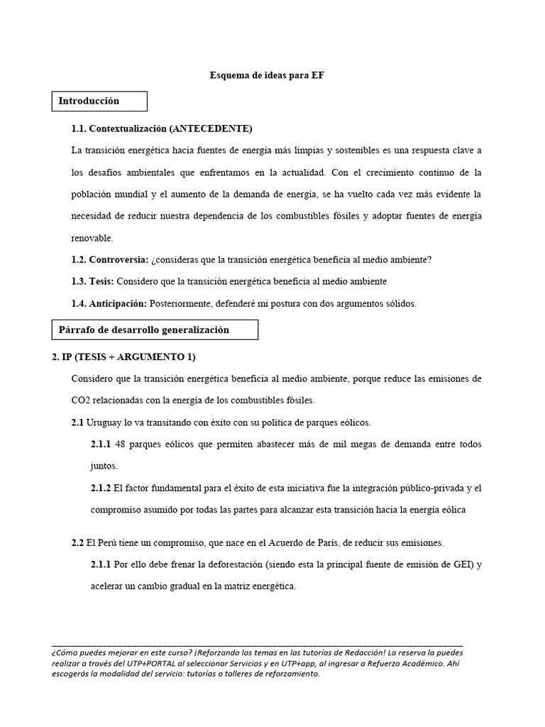Semana 17 - Tarea - Esquema de Producción para El Examen Final .. | PDF | Mitigación del cambio ...