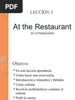 En El Restaurante Nivel A1 Arche-Ele | PDF