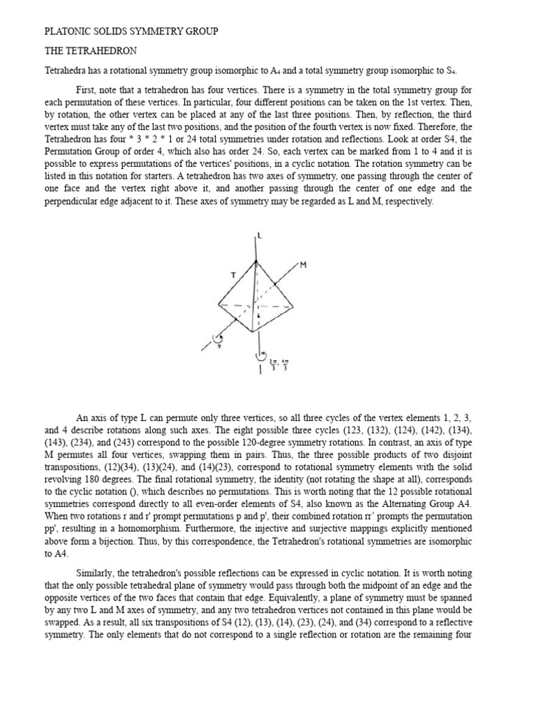 The Tetrahedron | PDF | Tetrahedron | Group (Mathematics)