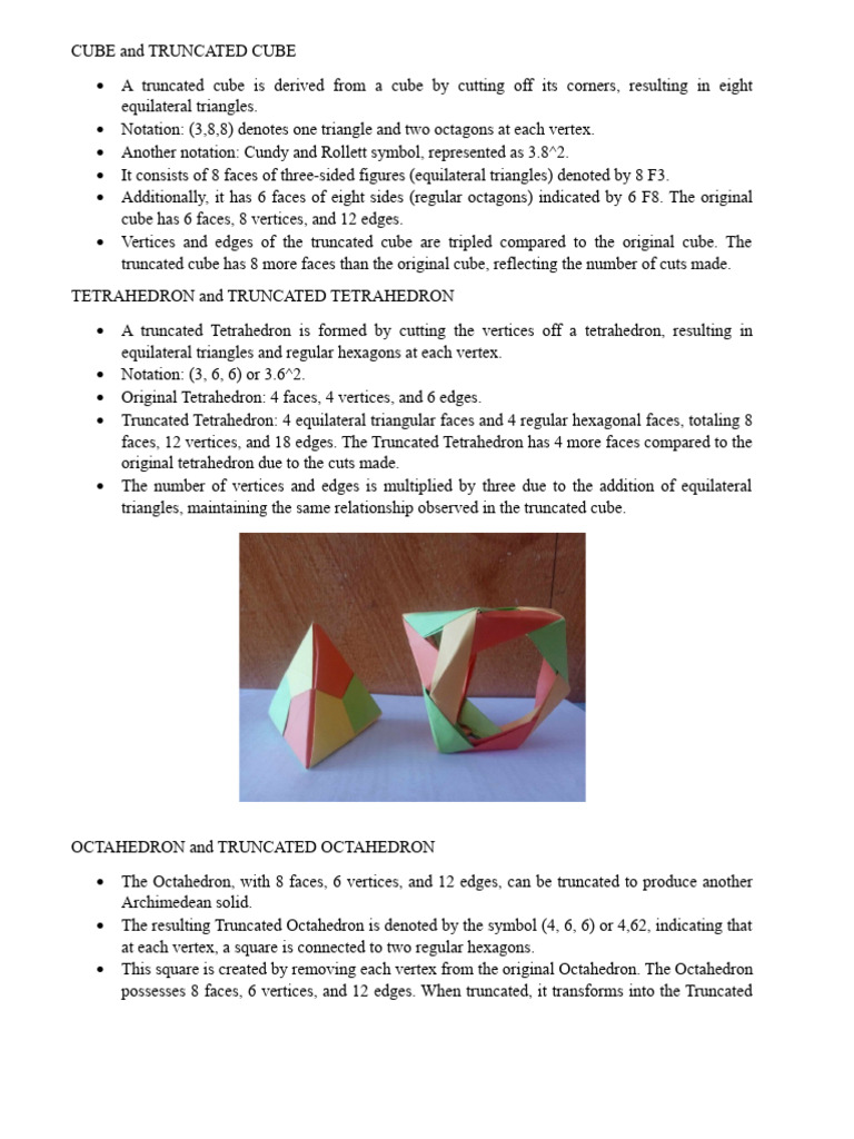Cube and Truncated Cube | PDF | Tetrahedron | Linear Programming