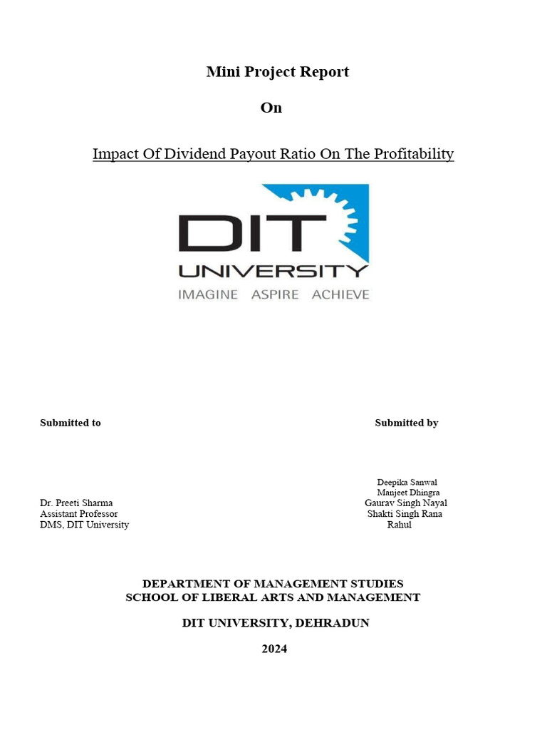 Mini Project Corporate Finance 1 1 | PDF | Statistics | Linear Regression
