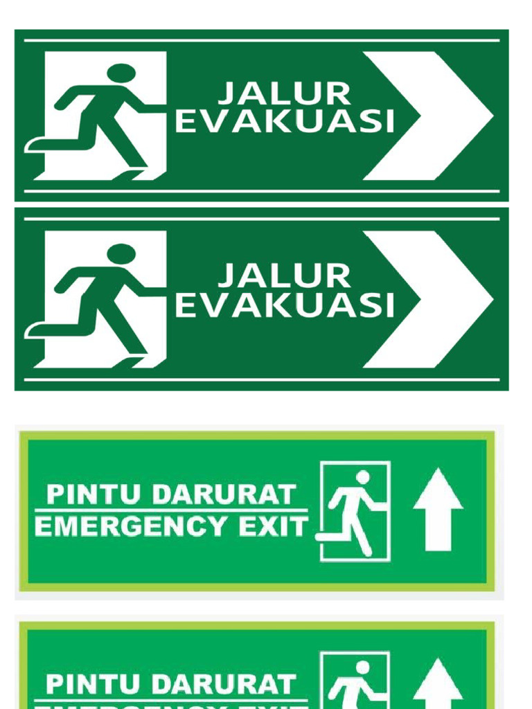 Safety Sign Jalur Evakuasi | PDF