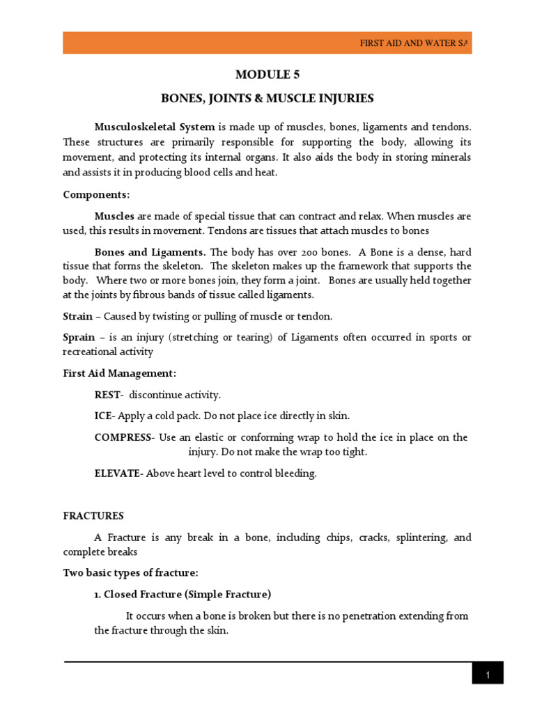 Module 5 Pe | PDF | Musculoskeletal System | Injury