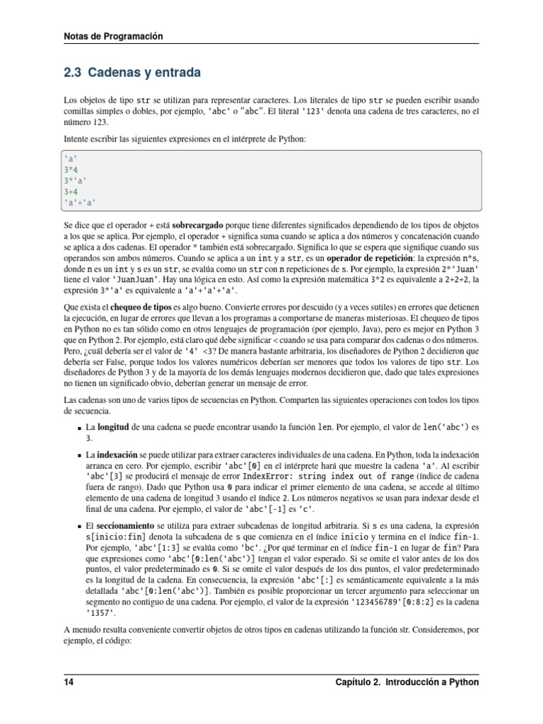Notas Clase 03 PDF | Descargar gratis PDF | Python (lenguaje de programación) | Programa de ...
