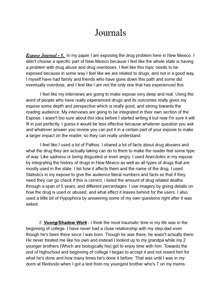 journals 1 | PDF | Anger | Experience