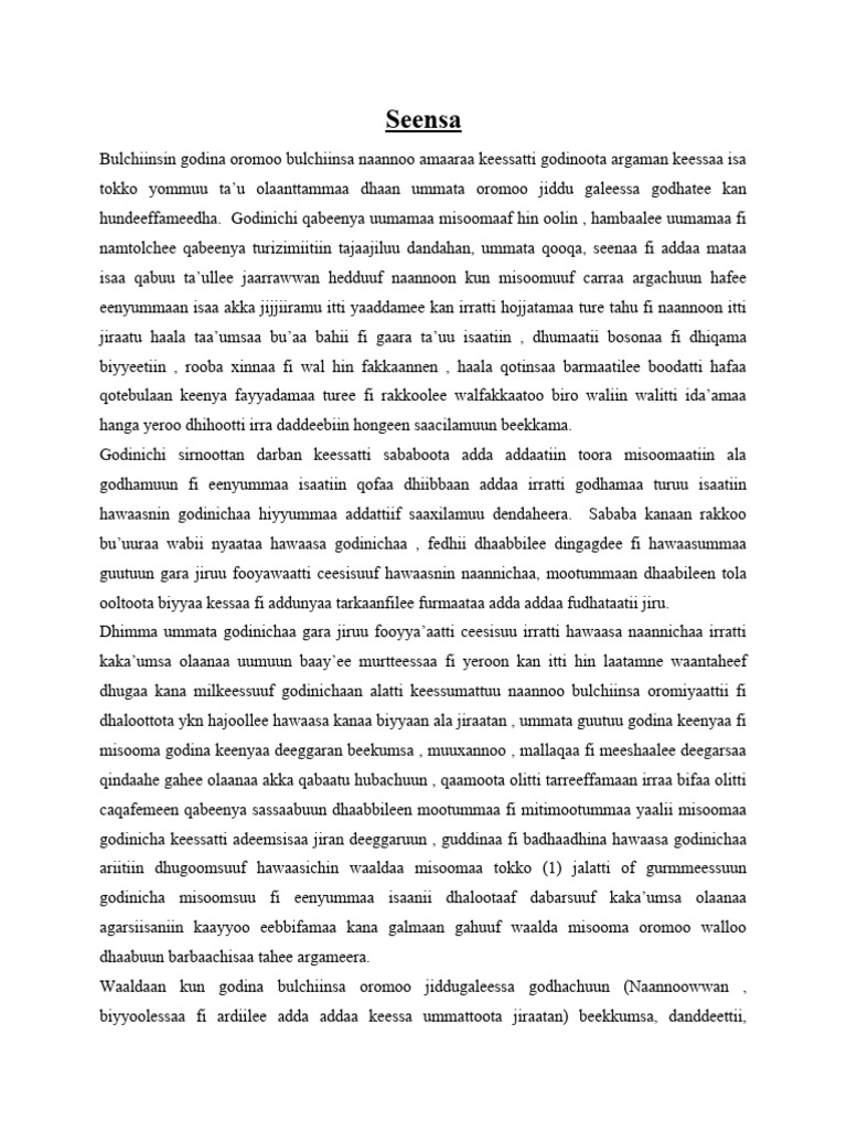 Seera Ittiin Bulmaataa | PDF