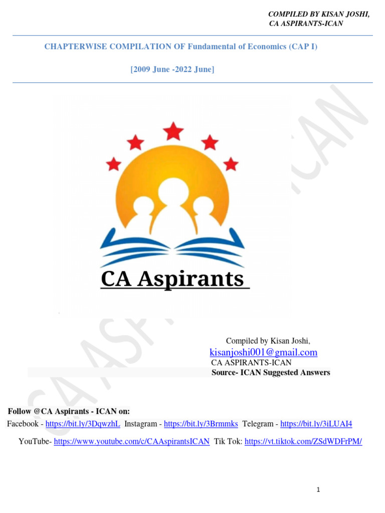 Economics Past Questions Compilation (2013 June - 2022 June) | PDF ...