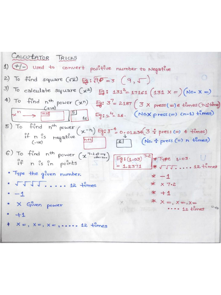 Calculator Tricks | PDF