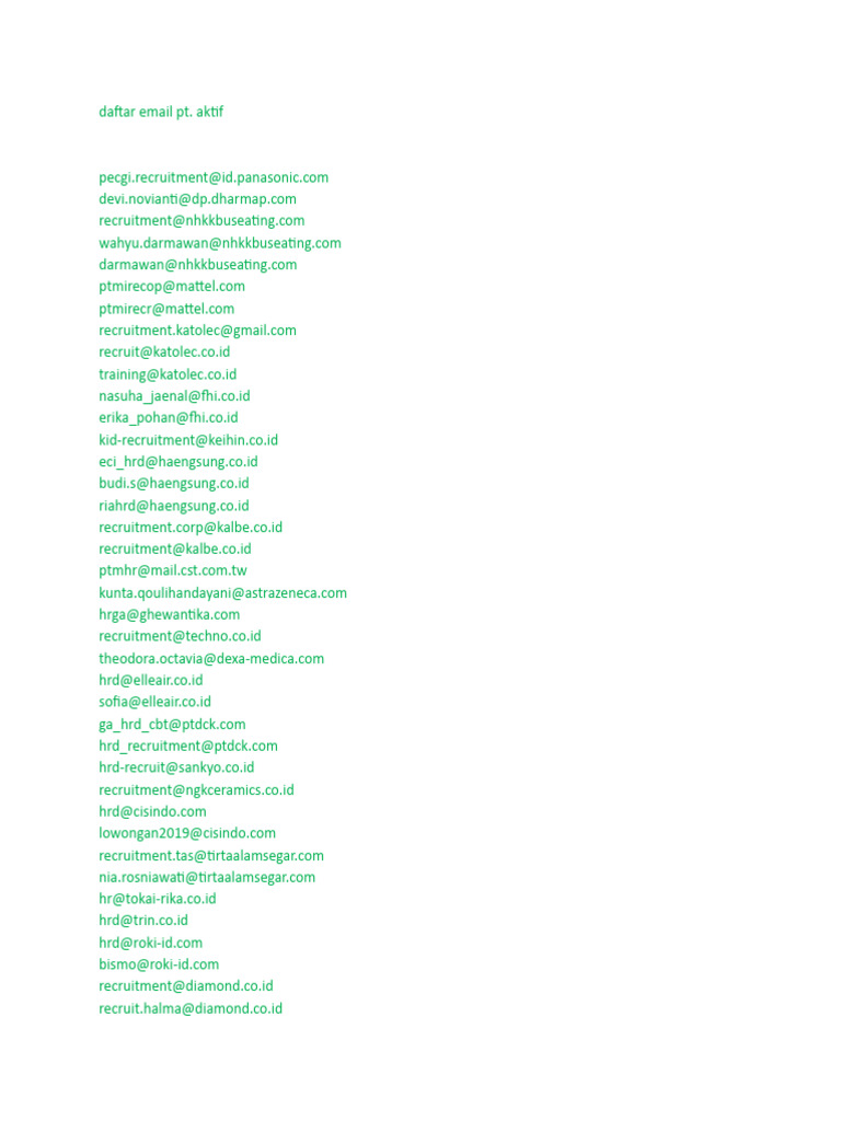 Email PT Aktif | PDF