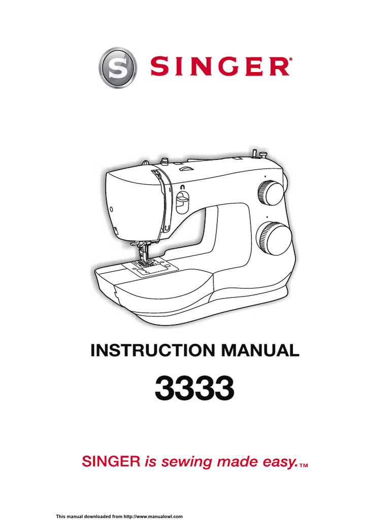 Manual Singer 3333 | PDF | Sewing Machine | Sewing