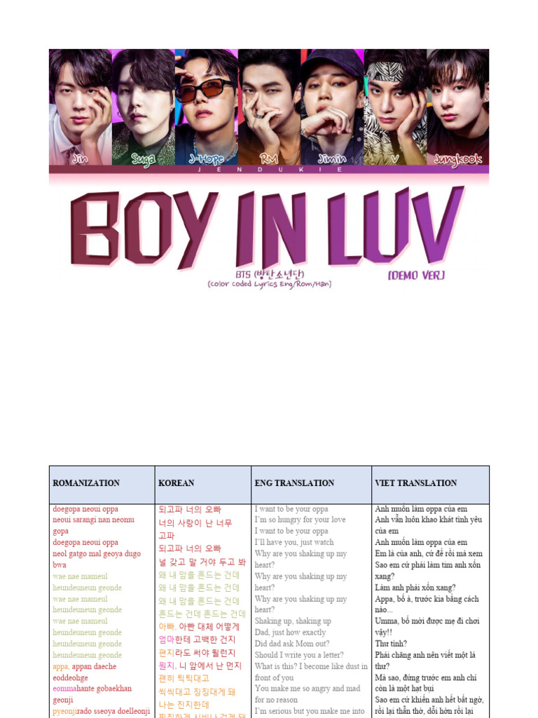 Boy in Luv | PDF