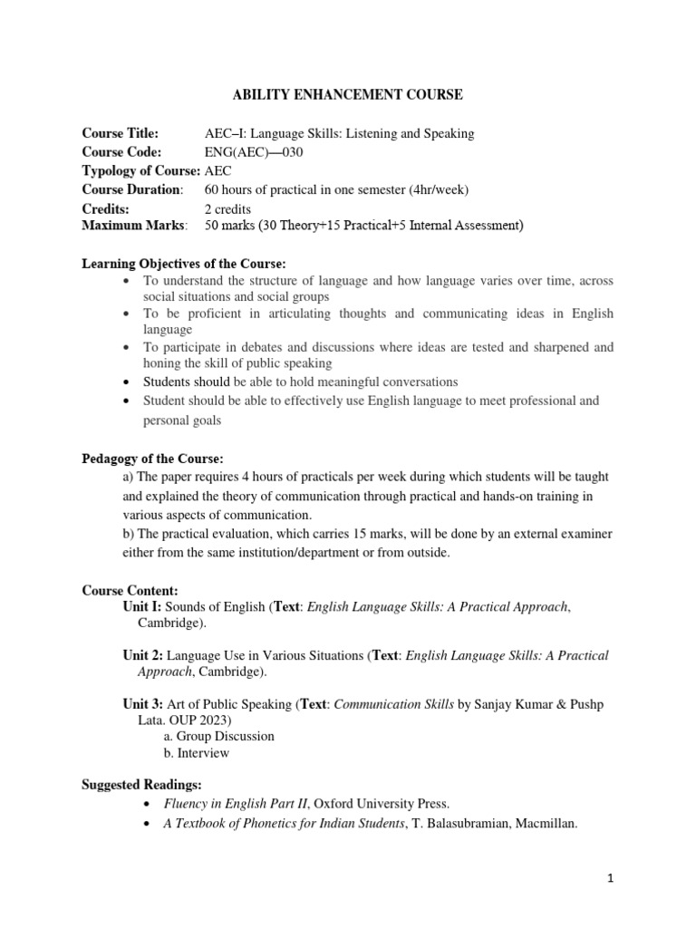 Abilityenhancementcourse | PDF | Communication | Oxford University Press
