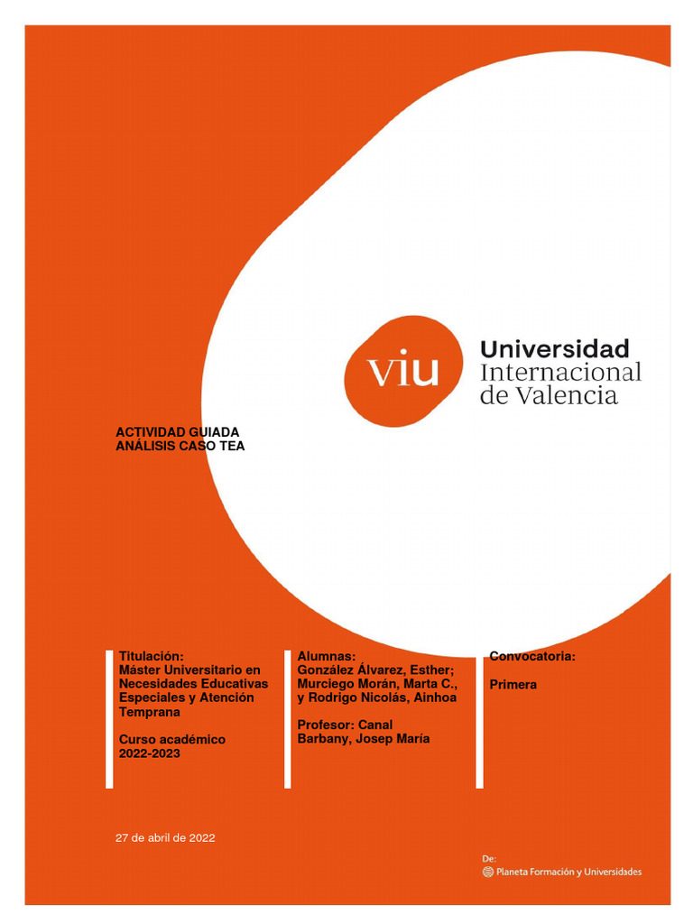 ActividadGuiada EGA | PDF | Espectro autista | Comunicación