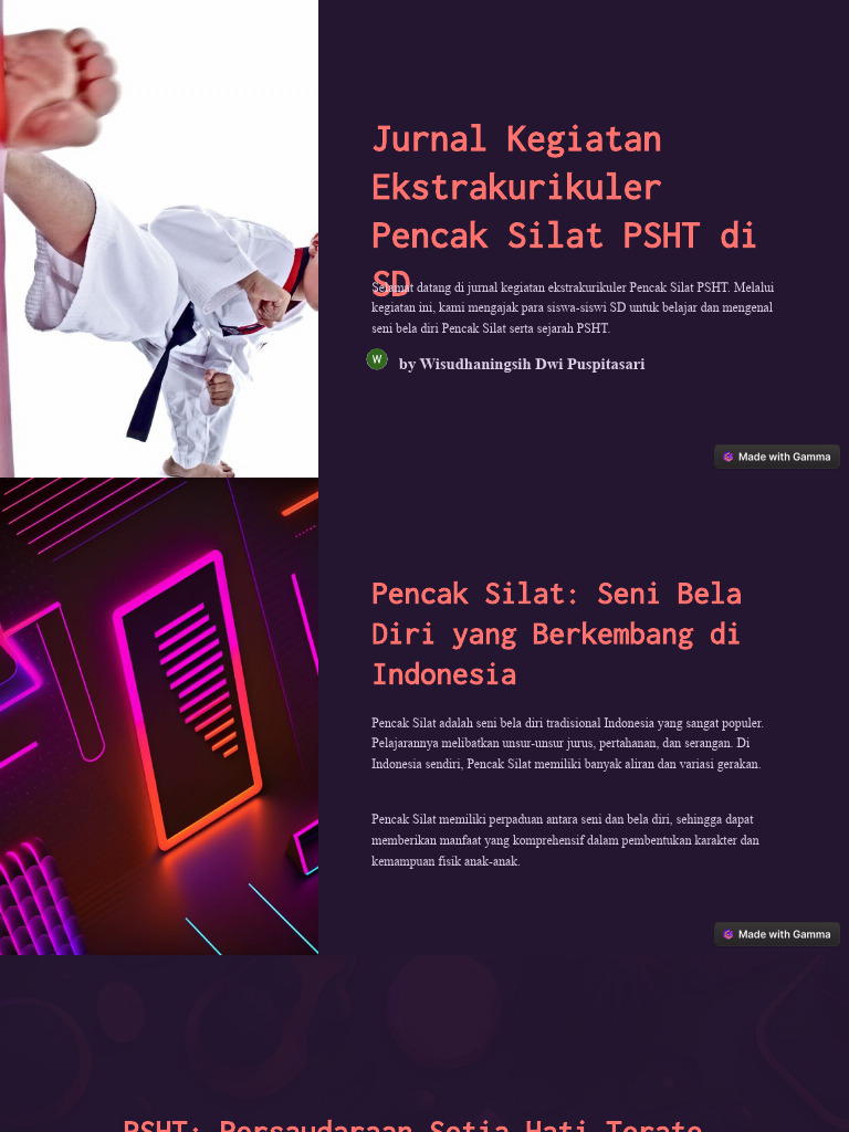 Kegiatan Ekstrakurikuler Pencak Silat PSHT Di SD | PDF